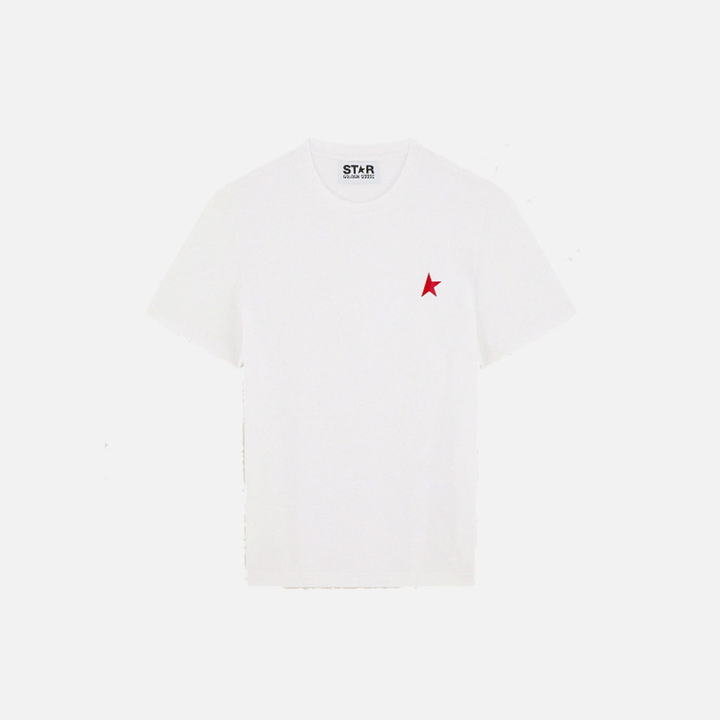 STAR LOGO TEE - WHITE / RED – lapstoneandhammer.com