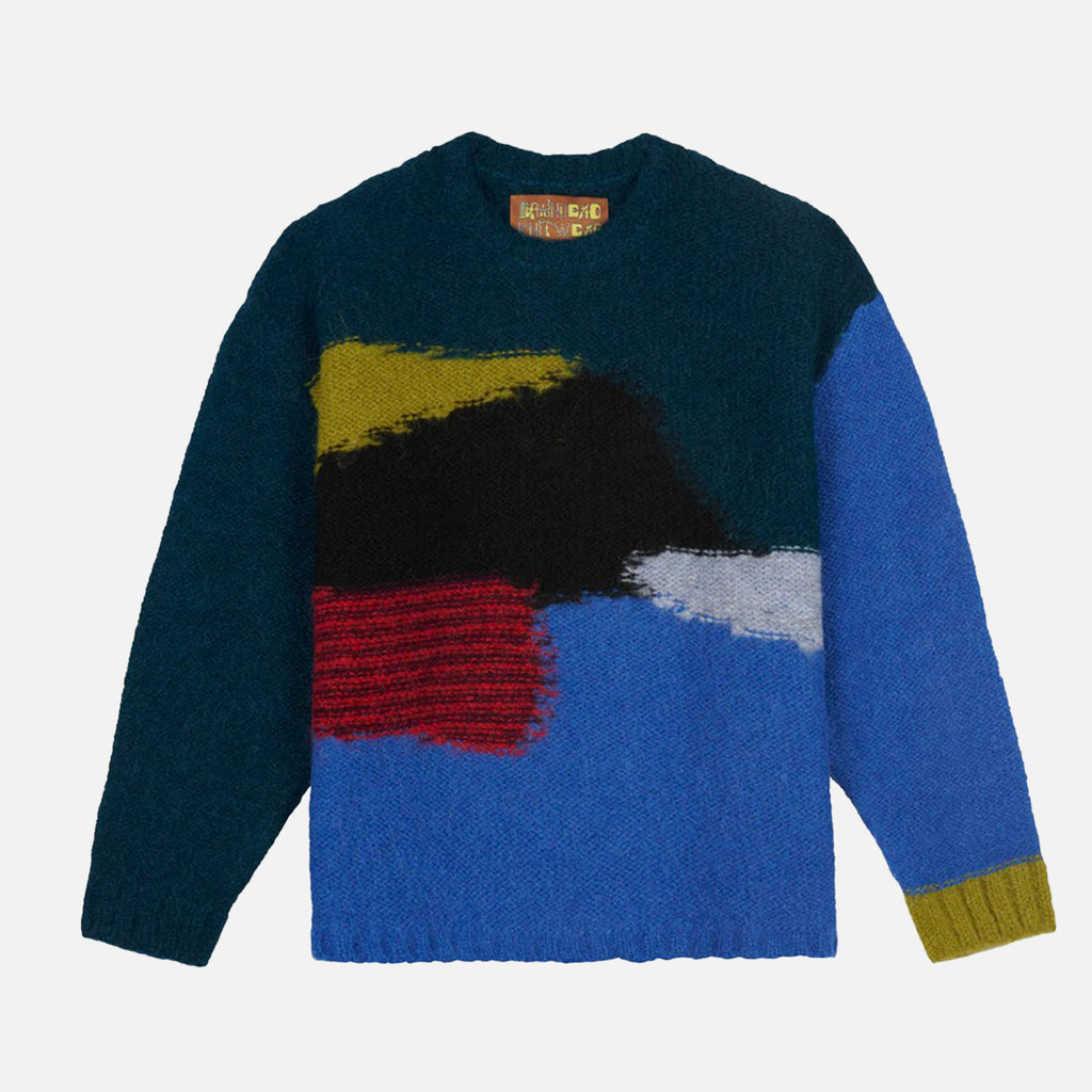 BOXY KNIT SWEATER - BLUE MULTI – lapstoneandhammer.com