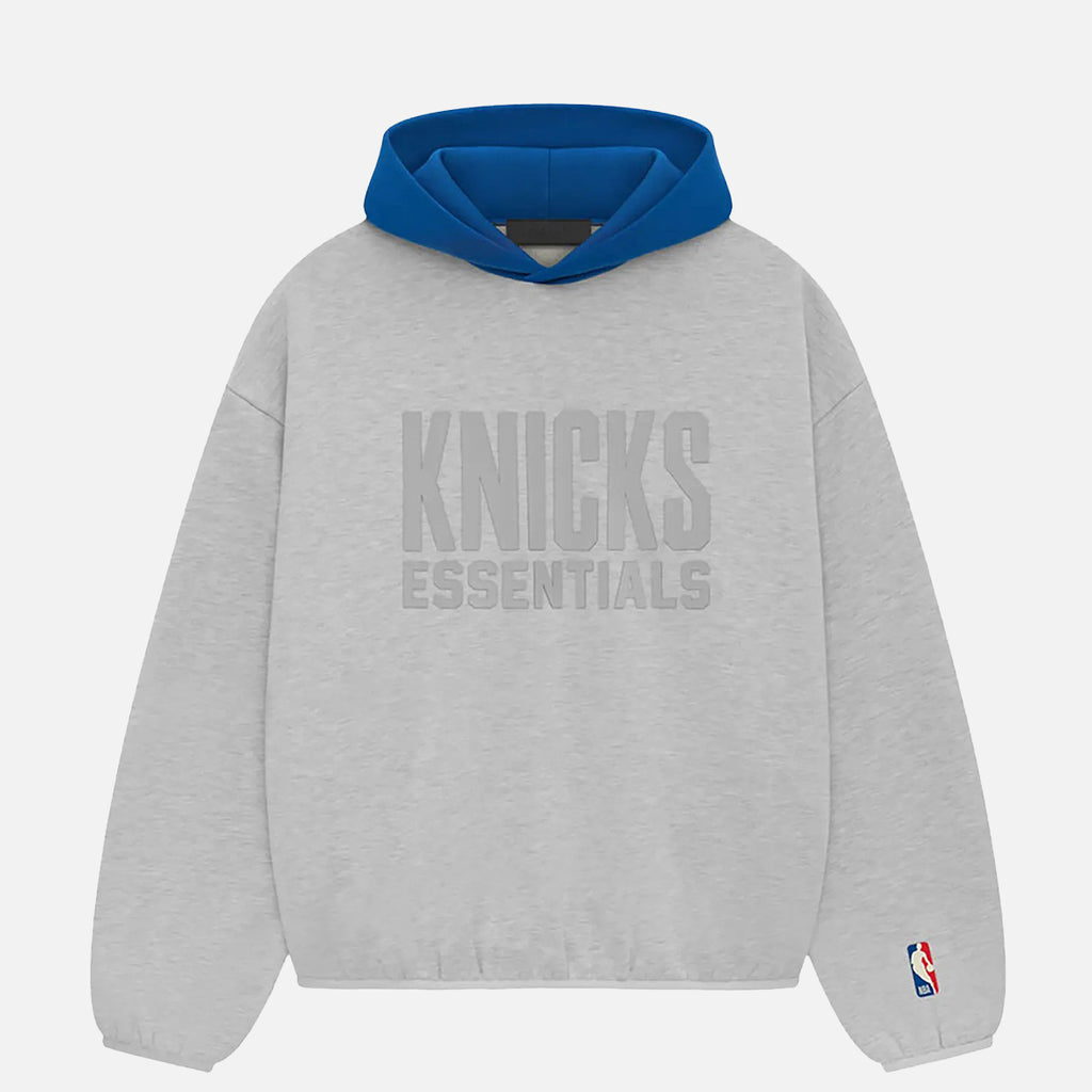 ESSENTIALS KNICKS HOODIE - LIGHT HEATHER – lapstoneandhammer.com