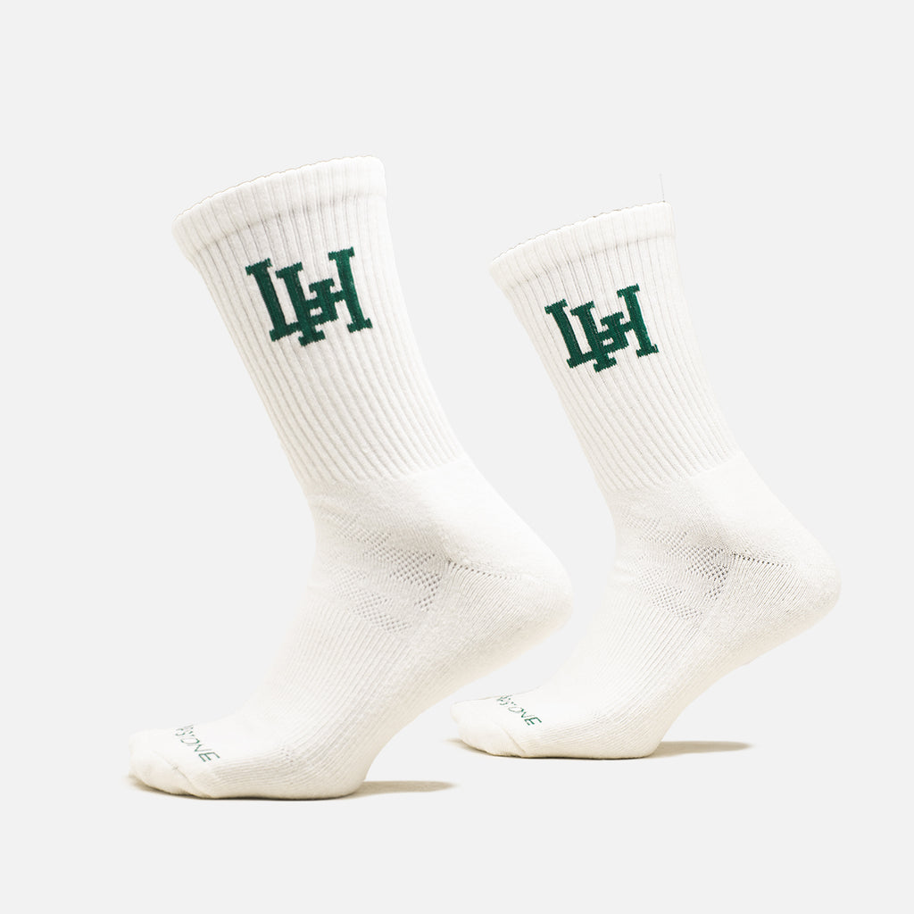 LH INTERLOCK SOCK - NATURAL / GREEN – lapstoneandhammer.com