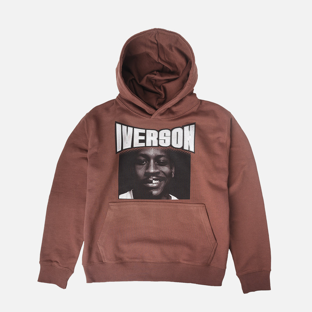 LAPSTONE X VIOLA X IVERSON "SPLIT FACE" HOODIE - BROWN ...