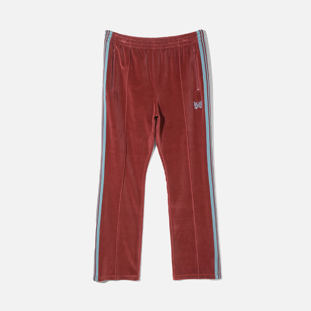 NARROW TRACK PANT - C/PE VELOUR - BURGUNDY – lapstoneandhammer.com