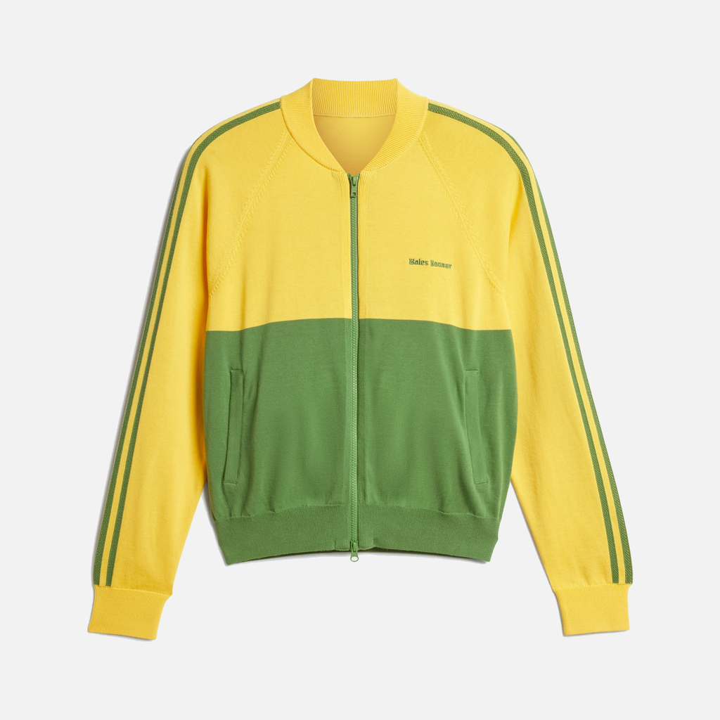WALES BONNER X ADIDAS NYLON KNIT TRACK JAKCET - BOLD GOLD / CREW GREEN ...