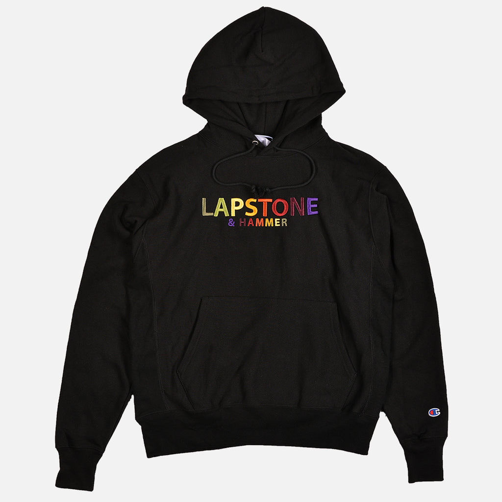 LAPSTONE AUTUMN BLOCK HOODIE - BLACK – lapstoneandhammer.com