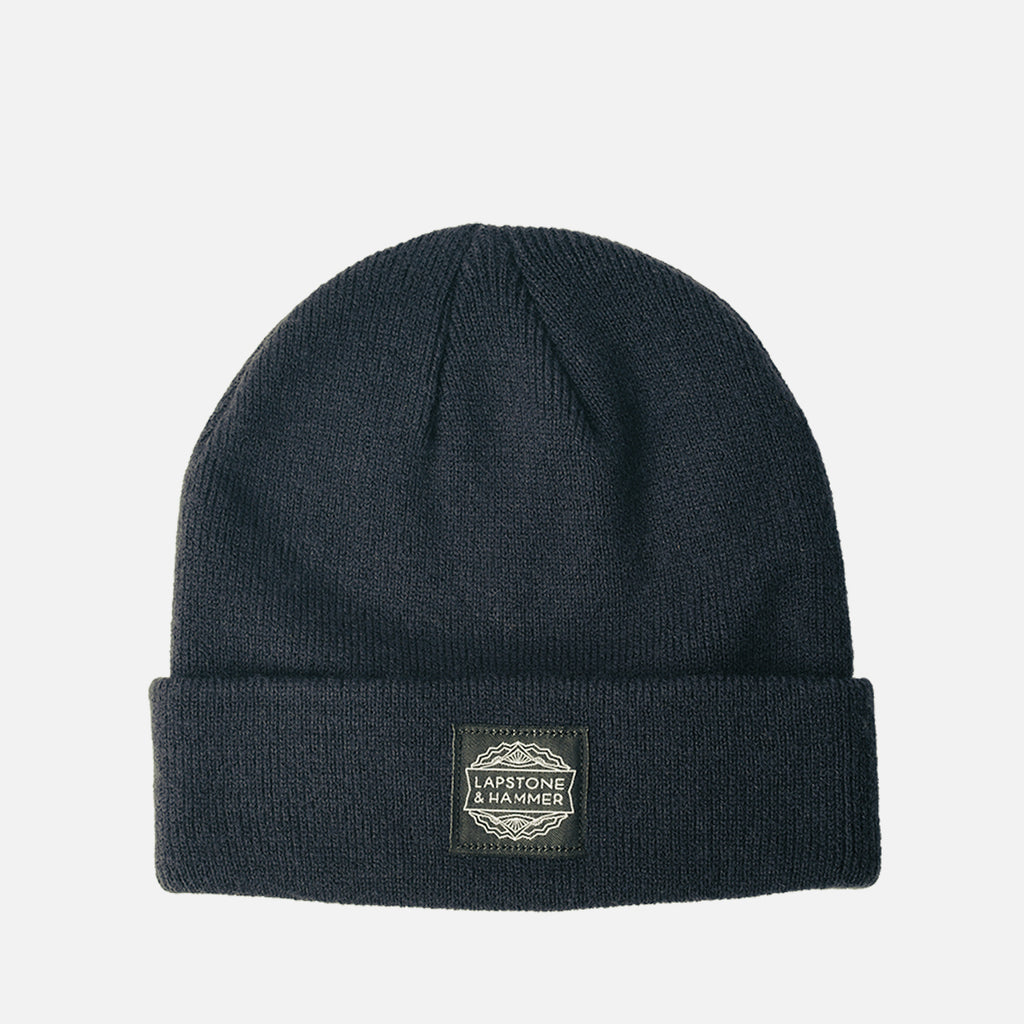 LAPSTONE KNIT BEANIE - NAVY – lapstoneandhammer.com